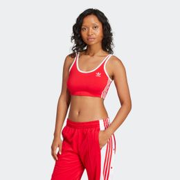 Tanktop adidas originals "3S BRA TOP", Damen, Gr. L, rot (better scarlet, weiß), Obermaterial: 93% Baumwolle, 7% Elasthan, Tops