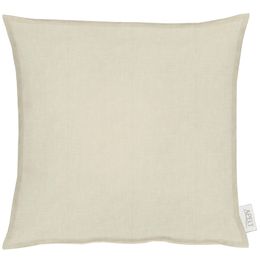 Dekokissen Apelt "ALASKA" Gr. 1, beige (beige, unifarben), B:48cm L:48cm, Baumwolle, Polyester, Dekokissen_Sitzkissen_Kissenhüllen, Uni, Kissenhülle mit Füllung, 1 Stück