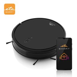 2THETA ETA Saugroboter "Ergo mit Wischfunktion, 3200 mAh, HEPA Filtersystem", schwarz, B:32,5cm H:7,5cm T:32,5cm, Saugroboter