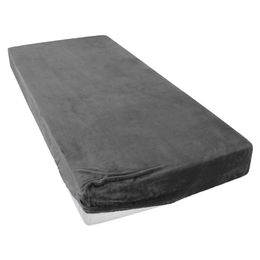 Bettlaken my home "Desner3", grau (anthrazit), B:140cm L:200cm, Microfaser, Obermaterial: 100% Polyester, Bettlaken, Mikrofaser, für Matratzen bis 20cm Höhe, Cashmere-Touch, Bettlaken