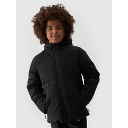 Skijacke 4F, Jungen, Gr. 146, schwarz, Steppware, Obermaterial: 100% Polyester. Futter: 100% Polyester. Wattierung: 100% Polyester, unifarben, hoch geschlossener Ausschnitt, eingesetzt,weit eingefasste Kante, Jacken, Winterjacke