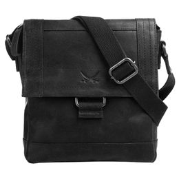 Umhängetasche Sansibar, Damen, Gr. B/H/T: 23cm x 20cm x 4cm onesize, schwarz, Leder, gepflegt, Taschen, echt Leder