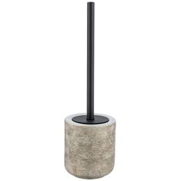 WC-Garnitur Wenko "Fedio", gold (goldfarben), B:11,5cm H:39,5cm L:11,5cm, Kunststoff, Reinigungsb&uuml;rsten, aus Keramik