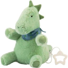 Spieluhr Sterntaler "Dino Rexi, L", grün (pudergrün), Spieluhren, BabyB:22cm H:22cm T:17cm, Jersey, Polyester, B:22cm H:22cm T:17cm