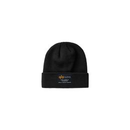 Skimütze Alpha Industries "Crew Beanie", Herren, Gr. onesize, schwarz, Obermaterial: 100% Polyacryl, Mützen