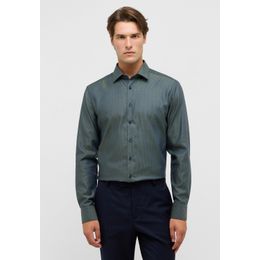 Langarmhemd Eterna "SLIM FIT", Herren, Gr. 39, Normalgrößen, smaragd, 100% Baumwolle, schmal, Manschette, Hemden, NON IRON (bügelfrei)