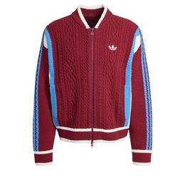 adidas originals Strickjacke 'RETRO REMIX' Herren Gr&ouml;&szlig;e S himmelblau / blutrot / wei&szlig;