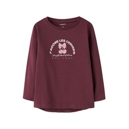 name it Shirt 'NMFVIX' Jungen Gr&ouml;&szlig;e 92 rosa / rubinrot / wei&szlig;