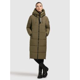 Steppmantel Khujo "NALU", Damen, Gr. L, scrub grün, 100% Polyester, unifarben, eingesetzt elastischer Bund mit Windstopper, Mäntel