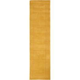 Teppich HEINE HOME Gr. 1, gelb (safran), B:70cm H:20mm L:140cm, Wolle, Teppiche, Teppich