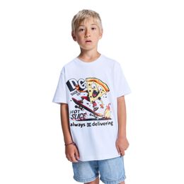 T-Shirt DC Shoes "Hot Slice", Jungen, Gr. 10(140-148cm), weiß, 75% Baumwolle, 25% Baumwolle, Shirts