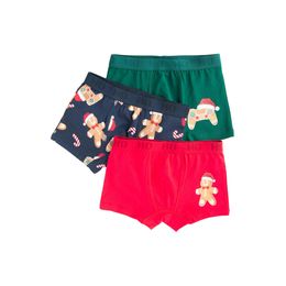 Cool Club Boxershorts Jungen Gr&ouml;&szlig;e 122/128 marine / cappuccino / schilf / rot