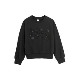 Cool Club Sweatshirt M&auml;dchen Gr&ouml;&szlig;e 146 dunkelgrau / schwarz