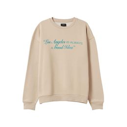 Bershka Sweatshirt Herren Gr&ouml;&szlig;e L beige / blau
