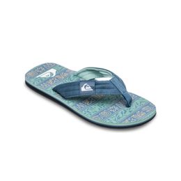 Sandale Quiksilver "Molokai Layback", Herren, Gr. 8(41), grün (granite grün terra stripe), Obermaterial: Textil (Baumwolle), Futter: Textil, Außensohle: Schwammgummi, Schuhe