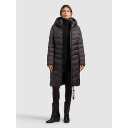 Steppmantel Khujo "ODANA4", Damen, Gr. L, graphite grau, 100% Nylon, unifarben, eingesetzt elastischer Bund mit Windstopper, Mäntel