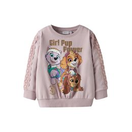name it Sweatshirt 'NMFNABA PAW' M&auml;dchen Gr&ouml;&szlig;e 110 lila / mischfarben