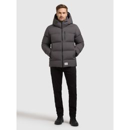Steppjacke Khujo "SILAS3", Herren, Gr. L, graphite grau, 100% Nylon, unifarben, eingesetzt elastischer Bund mit Windstopper, Jacken
