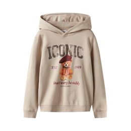 name it Sweatshirt 'NKFRYCCA' M&auml;dchen Gr&ouml;&szlig;e 146/152 beige / dunkelbraun / orange / rot