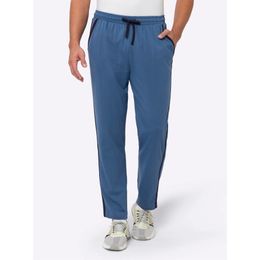 Schlupfhose CLASSIC, Herren, Gr. 48/50, Normalgr&ouml;&szlig;en, blau (jeansblau), 100% Baumwolle, unifarben, lang, Hosen Schlupfhose