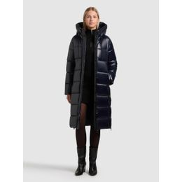 Steppmantel Khujo "WILLA", Damen, Gr. L, midnight blau, 100% Nylon, unifarben, eingesetzt elastischer Bund mit Windstopper, Mäntel