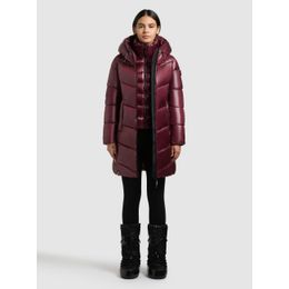 Steppmantel Khujo "ADRIANA", Damen, Gr. XXL, mahagoni rot, 100% Nylon, unifarben, eingesetzt elastischer Bund mit Windstopper, Mäntel