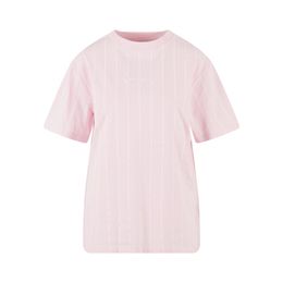 Karl Kani T-Shirt 'Signature Pinstripe Os' Damen Gr&ouml;&szlig;e XL pastellpink / wei&szlig;