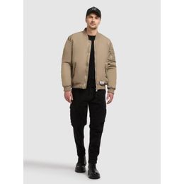 Khujo Herren Bomberjacke "ADON"bomber beige, Gr. XL, unifarben, 100% Nylon, Jacken