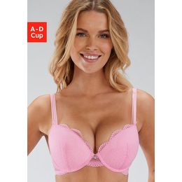 Lascana Push-up-BH 'Kira' pink Gr. 70D. Mit Integriertem Kissen und mit Bügel. Nachhaltig.