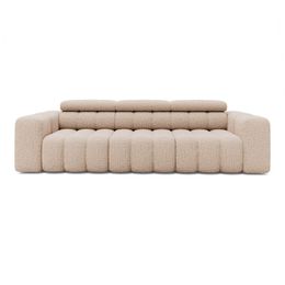 Sofa 3-Sitzer Chenille 289x113x78 beige KONSTANTIN