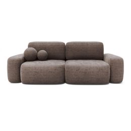 Sofa 2-Sitzer Chenille 259x107x88 grau LEVI