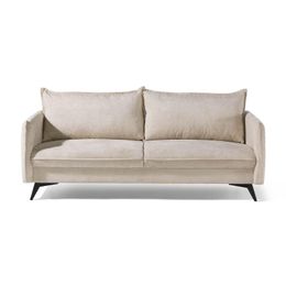 Sofa 3-Sitzer Chenille 199x100x86 beige OLIVIA