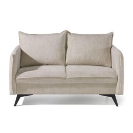 Sofa 2-Sitzer Chenille 138x100x86 beige OLIVIA