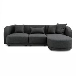 Ecksofa 260x165x72 dunkelgrau JONAH