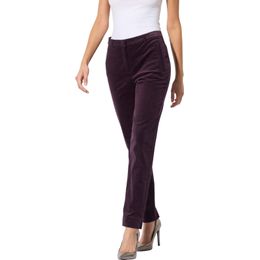 CR&Eacute;ATION L Damen Cordhose in feiner Material-Mischung aubergine Gr&ouml;&szlig;e 40