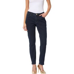 CRÉATION L Damen 5-Pocket-Jeans im edlen Material-Mix dark blue Größe 40