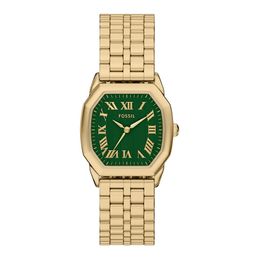 Fossil Uhr 'HARLOW' Damen Größe One Size gold / smaragd
