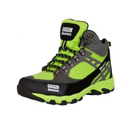 GUGGEN Mountain Sportlicher Schnürschuh Damen Größe 40 neongrün / schwarz