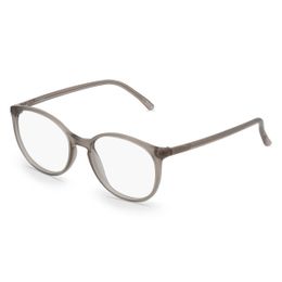 Fielmann JIL 007 CL Brille Damen | Fassung: Vollrand, Panto, Grau Transparent
