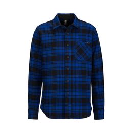 Replay Button Up Shirt 'Checked Cotton Flannel' male Blue, Black size M