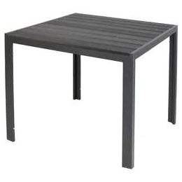 Gartentisch Comfort 80 x 80 cm mit Nonwood Platte Gestell Aluminium