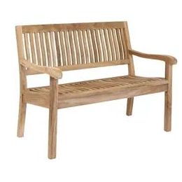 Stabile 2-sitzer Gartenbank Kingsbury in Premium Teak 120 cm