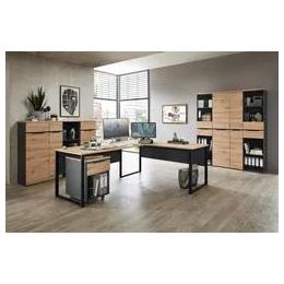 Innostyle Komplettb&uuml;ro MEMPHIS IV 8-teilig Front Artisan Eiche Korpus Graphit