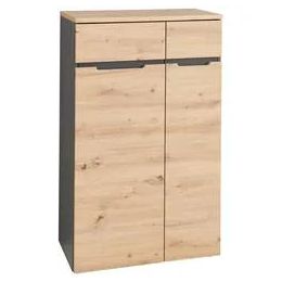 Innostyle B&uuml;roschrank MEMPHIS 2-t&uuml;rig GH10 Front Artisan Eiche Korpus Graphit