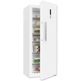 Exquisit Gefrierschrank "GS380-NF-H-050E inoxlook", Energieeffizienz: E (A-G), silber (weiß), B:71cm H:185,5cm T:71cm, Gefrierschränke, Türanschlag wechselbar