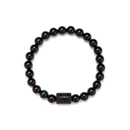 Armband Firetti "Schmuck Geschenk Armschmuck Armkette Edelstein Sternzeichen", schwarz (schwarz, blau, schwarz, blau), Armbänder, Damen, 20cm, Skorpion, Silikon Stein, Silikon, Stein, Made in Germany - mit Onyx und Geburtsstein