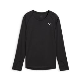Laufshirt Puma "W RUN VELOCITY LONG SLEEVE (POLY)", Damen, Gr. L, schwarz (Puma schwarz), Web, Obermaterial: 100% Polyester, unifarben, slim fit normal, Rundhals, Shirts