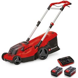 Akkurasenmäher Einhell "Professional GP-CM 36/450", rot, B:40,37cm H:105,6cm T:131,6cm, Rasenmäher, 2 x 4 Ah Akku, Twincharger und Mulchkeil