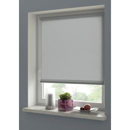 Seitenzugrollo OTTO HOME "Uni Klemmrollo", grau (hellgrau), B:75cm H:150cm, Polyester, Rollos, Schraubmontage möglich