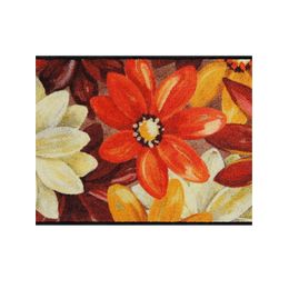 Fußmatte Salonloewe, terra, ecru, bedruckt, B:50cm H:7mm L:75cm, Kunstfaser, Polyamid, Teppiche